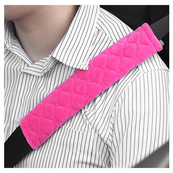 商品名: Aokdom 柔らかいふわふわシートベルトカバー2個 肩保護 快適な車内アクセサリー 車 トラック SUV 運転 車 シートベルトパッド カー用品 男女兼用 (ローズ/2個) Aokdom 2pcs Soft Fluffy Sea...