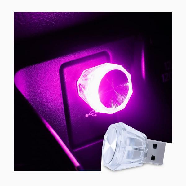 商品名: AUCELI USB 車 LED 雰囲気ライト 2個 自動車内装ルーフナイトライト ポータブル ミニ装飾ライト ロマンチックなアンビエントランプ プラグアンドプレイ ディスコパーティー 誕生日 ホームルーム用車両アクセサリー AU...