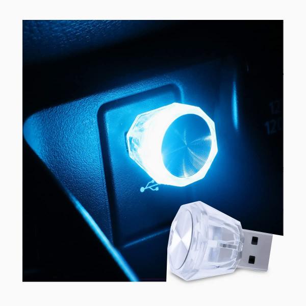 商品名: AUCELI USB 車 LED 雰囲気ライト 2個 自動車内装ルーフナイトライト ポータブル ミニ装飾ライト ロマンチックなアンビエントランプ プラグアンドプレイ ディスコパーティー 誕生日 ホームルーム用車両アクセサリー AU...