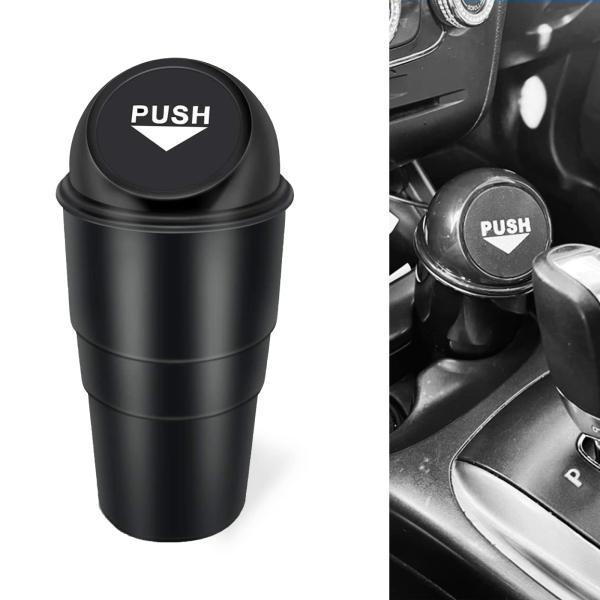 商品名: NTNEV ミニ車用ゴミ箱 自動車用カップホルダーゴミ箱 漏れ防止 車用ゴミ箱 ポータブル車用ゴミ箱 自動車用 自宅 オフィス キッチン 寝室用 (ブラック) NTNEV Mini Car Trash Can, Automotiv...