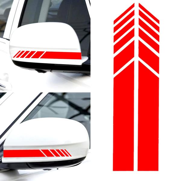 商品名:  TimNas 2 PCS Car Rear View Mirror Stickers, 5.51" x 1.18" Striped Rearview Mirror Car Stickers, Car Side Mirror Re...