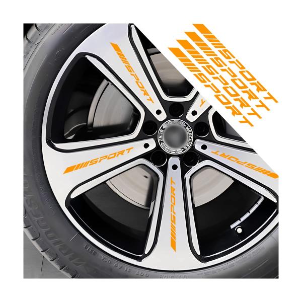 商品名:  AICEL Wheels Rims Sport Reflective Stickers, 12 Pcs Sport Emblem Racing Stripes Decals for Car Bumper Door Window ...