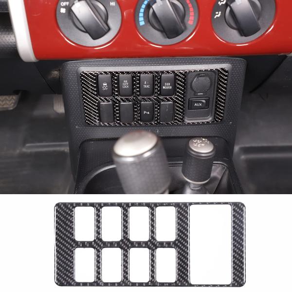 商品名:  Fgtagtal Soft Carbon Fiber Center Console Auxiliary System Button Panel Trim Cover Fit for Toyot@ FJ Cruiser 2007-...