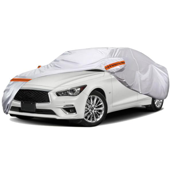商品名:  TUCAREST 6 Layers Full Car Cover for Sedan/Wagon/Coupe/Hatchback - Waterproof, Insulated, Anti-UV, Snow-Proof, Ant...