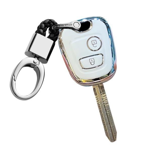 商品名: TECART キーフォブ プジョー 107 206 207 307用 ソフトTPUキーケース キーチェーン キーシェルホルダー アクセサリー ボタン2個、ボタン1個、ボタン2個 TECART Key Fob Fit for Peu...