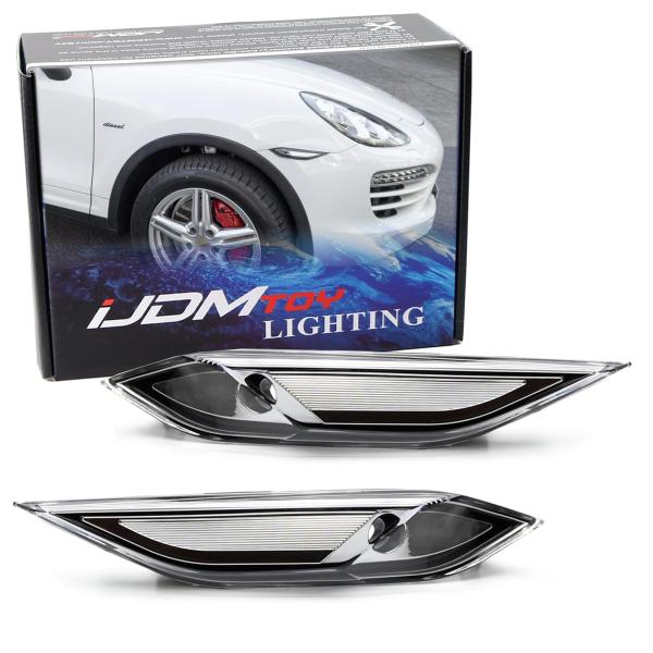 商品名:  iJDMTOY Euro Clear Lens/Chrome Reflective Front Bumper Side Marker Light Housings Compatible With 2011-14 Pre-LCI ...