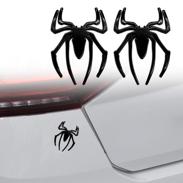 商品名: Zufoty 3Dスパイダーエンブレムバッジステッカー2個 メタルクロームオートバッジ、クールなスパイダーロゴカーボディステッカー、ユニバーサルカーデコレーション スクラッチカバー用自動車デカール ほとんどの車両に適合 Zufot...