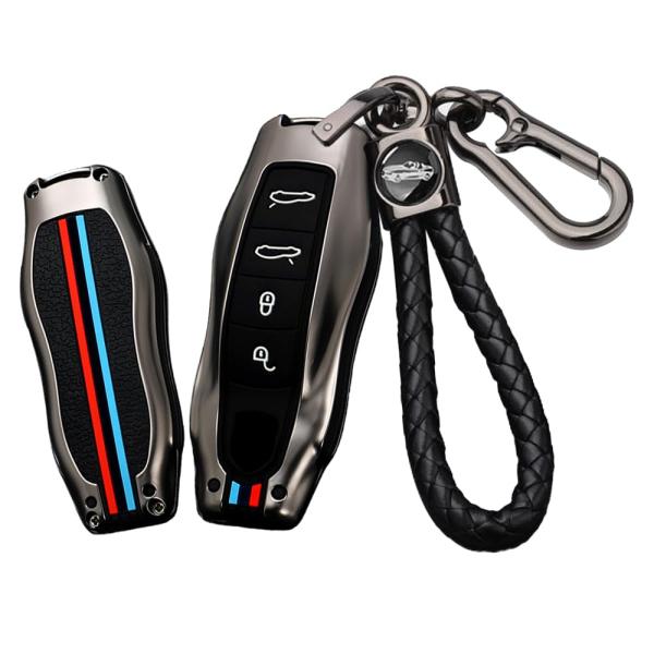 商品名: ontto キーフォブカバー ポルシェ2010年以降のスマートキーリモコン用, 4ボタン-ブラック, M ontto 4-button Key Fob Cover Fit for Porsche 2010-up Smart Key...