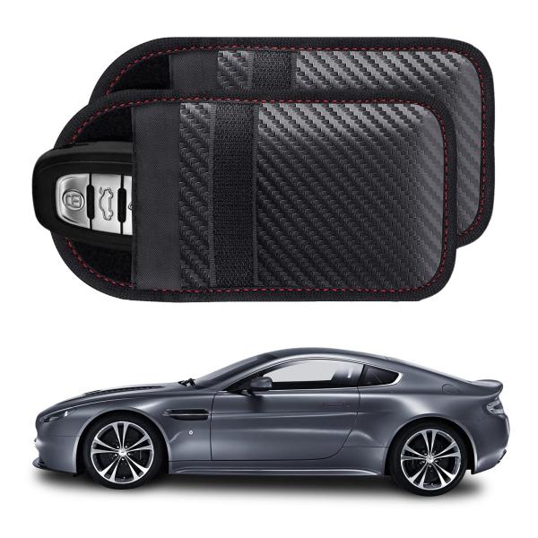 商品名: Kewucn 2パック ファラデーバッグ キーフォブ用 RFID信号遮断キーフォブプロテクター ハッキング防止ファラデーケージ カーボンファイバー盗難防止 カーキー ファラデーポーチ プレミアムカーキーセーフプロテクター (S) ...