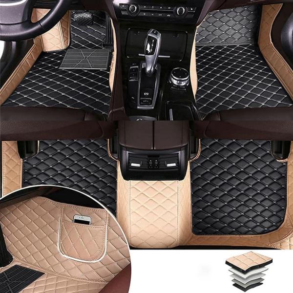商品名:  TAHALI All Weather car Floor mats - Waterproof, Anti-Slip, Custom Making Leather Automotive Floor Mats for Car, SU...