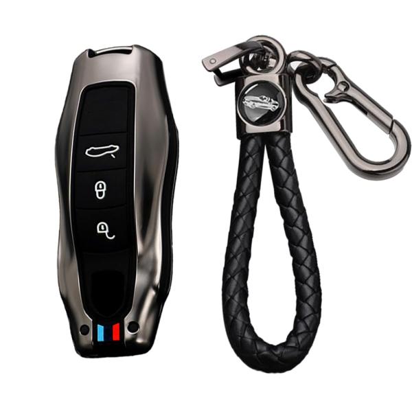商品名:  TECART Key Case Cover Fit For Porsche Cayenne Panamera 911 918 Macan Key Holder Key Fob Accessories Protector 3 Bu...