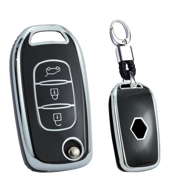 商品名:  TECART Fold Key Fob Cover Soft TPU Fit for Renault Kadjar Koleos Key Case Keychain Key Shell Accessories 3 button ...