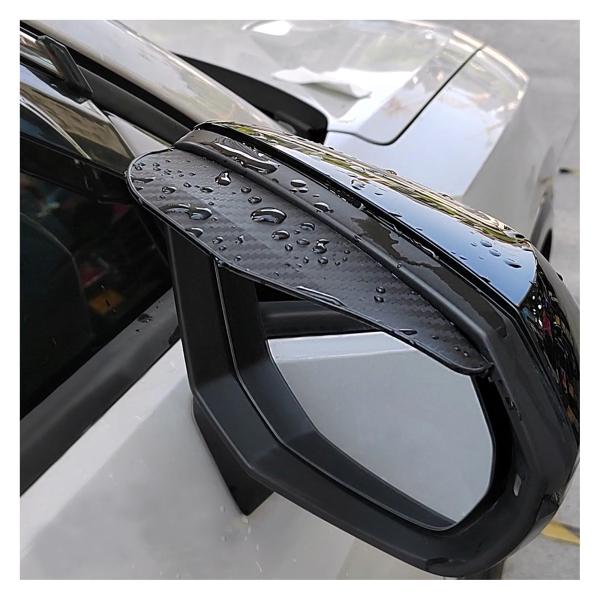 商品名: 車用サイドミラーレインガード カーボンファイバー製リアビューミラーレインバイザー 2個 二重固定式 ユニバーサルカーミラーレインガード SUV/トラック/カーアクセサリー用 2PCS Car Side Mirror Rain Gu...