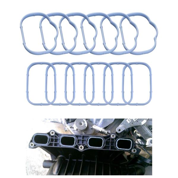 商品名: インテークマニホールドガスケット12点セット ゴム下部+上部インテークマニホールドガスケット OEM#5184331AC交換用 ジープクライスラーダッジと互換性あり 標準カーアクセサリー インテークプレナムガスケット 12PCS ...