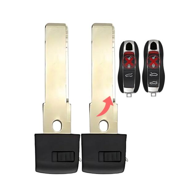商品名:  2X New Replacement Proxy Key Fob Remote Uncut Insert Blade Compatible with &amp; Fit for Porsche - MPN KR55WK50138...