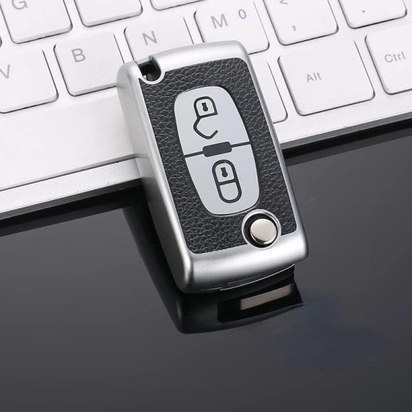 商品名:  TPU Leather 2/3 Buttons Car Remote Key Case Cover, for Citroen C2 C3 C4 C5 C6 C8 for Peugeot 107 207 307 307S 308 ...
