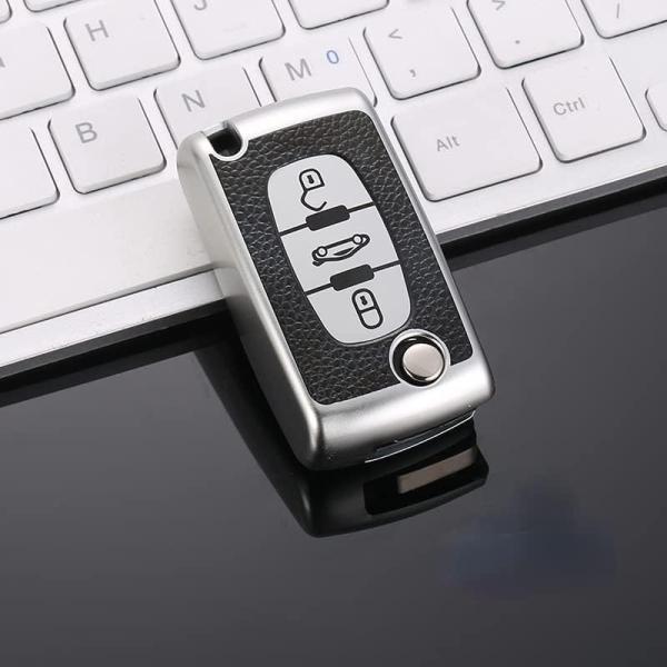 商品名:  TPU Leather 2/3 Buttons Car Remote Key Case Cover, for Citroen C2 C3 C4 C5 C6 C8 for Peugeot 107 207 307 307S 308 ...