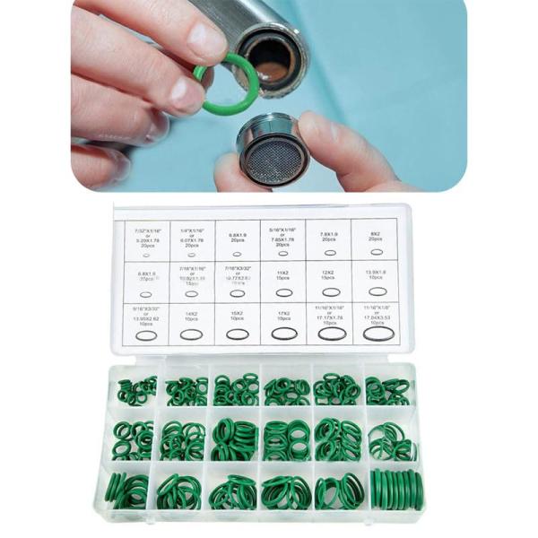 商品名: Sodcay 270個 車用Oリングゴムリングキット 18サイズ エアコンコンプレッサーシール 車のA/C 耐摩耗性Oリングシール固定具詰め合わせセット ほとんどの車 トラック用 ユニバーサルアクセサリー (グリーン) Sodca...