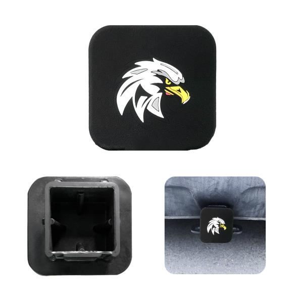 商品名: Ziciner 車両トレーラーヒッチカバー 2インチ ヒッチカバー チューブプラグインサート ゴム製レシーバーチューブプラグ 牽引ヒッチカバー 自動車外装ユニバーサルアクセサリー 2インチのレシーバーにフィット (イーグル) Zi...