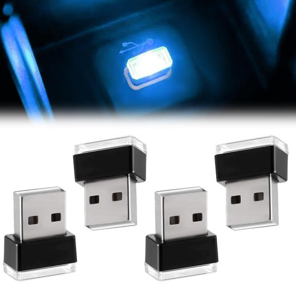 商品名:  USTOPF1T 4 PCS USB LED Car Interior Ambient Light, Mini Car Interior Ambient Light, Plug-In USB Connector, Car Int...