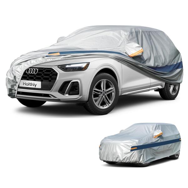 商品名: SUVカーカバー 防水 全天候型 雨対策 フルエクステリア カバー コットン裏地付き ジープ コンパス リバティ ホンダ HR-V スバル クロストレック BMW X1などにフィット SUV(最大182インチ) SUV Car C...