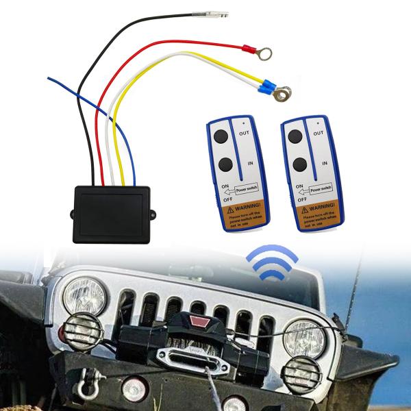商品名:  2pcs Wireless Winch Remote Control Kit 12V Universal Mini Car Wireless Winch Electric Remote Switch Control Univer...