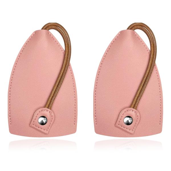 商品名: qboonpt カーキーケース 2個 PUレザー クリエイティブ プルアウト 大容量 カーキーホルダー かわいいキーフォブケース ホルダーフック付き, ピンク, 2 PCS qboonpt 2PCS Car Key Case, P...