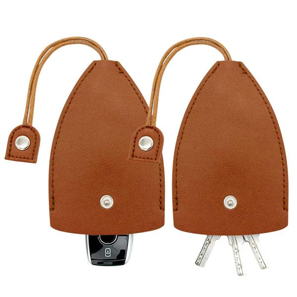 商品名: BELOMI 車用キーケース PUレザー プルアウト キーホルダーバッグ 2個 レザー 大容量 キースリーブ ポータブルキー収納バッグ ほとんどの車種に対応する保護キーポーチ (ブラウン) BELOMI 2 Pcs Car Key...