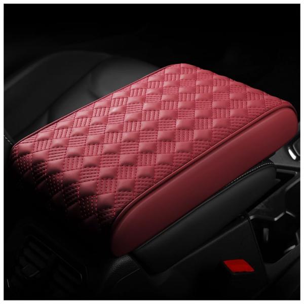 商品名: IHOTDER カーセンターコンソールカバー レザーアームレストカバー カーセンターコンソール用 快適なサポート付き オールシーズン対応 ユニバーサルカーアームレストカバー カーアクセサリー 男女兼用 (レッド) IHOTDER ...