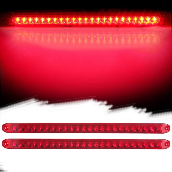 商品名:  LBRST 2x 16Inch 23 Diodes Red Len 971-R ID Bar Stop Brake Turn Trailer Marker Light For Abarth 1000 1969 For Abart...
