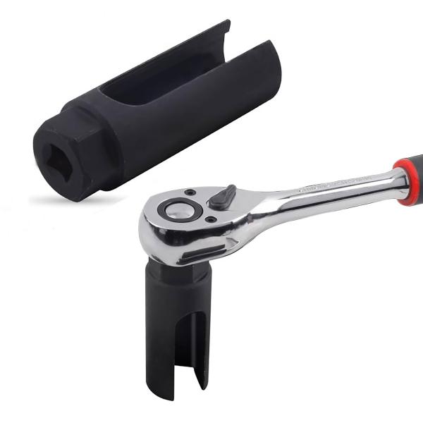 商品名: Crynod 1個 タイプI カーセンサーソケット 金属製車両レンチスリーブ交換 ユニバーサル6コーナー 高トルク 自動車修理ツールアクセサリー 車 トラック SUV RV用 (ブラック#L) Crynod 1 PC Type I...