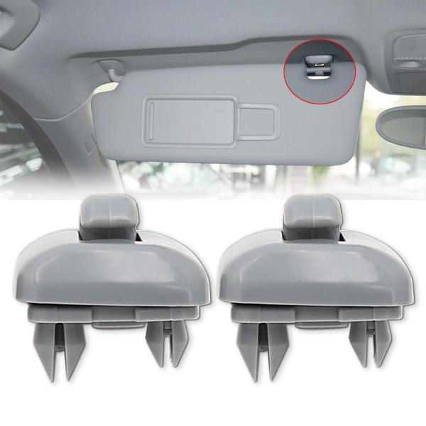 商品名:  Pack of 2 Grey Interior Sun Visor Hook Clip Bracket Compatible with Audi A1 A3 A4 A5 Q3 Q5 Replaces 8E0 857 562, 8...