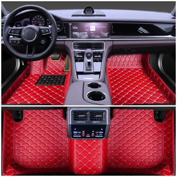 商品名:  Customized Car Floor Mats Created Using Peugeot 407 2004-2017 Luxury Faux Leather Car Mats All Weather Use Automot...