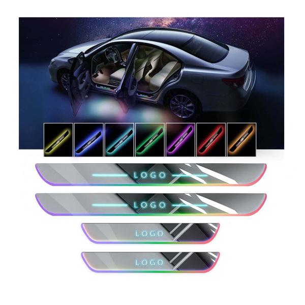 商品名:  LOWEEY 4Pcs LED Door Sill Lights, Wireless Car Door Lights, Bloomcar LED Door Sill with 7 Lighting Colors, Auto-Se...