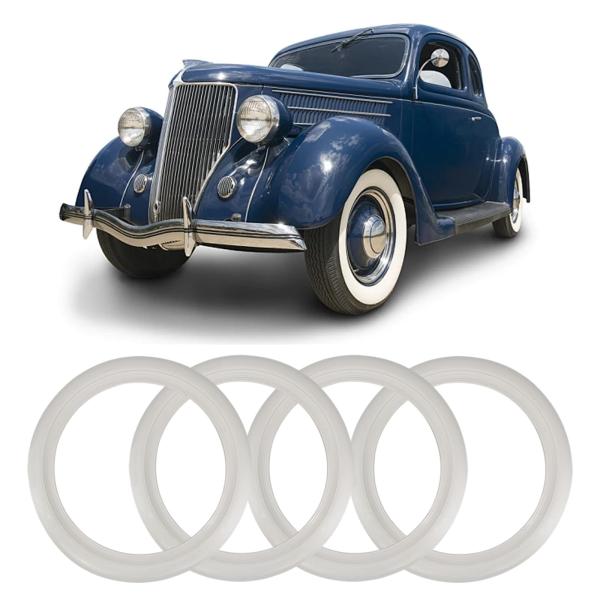 商品名: ASTAMOTOR 15インチホイール x 2インチ サイドホワイトウォールタイヤトリムインサート、4パック ASTAMOTOR 15" Wheel X 2" Side White Wall Tire Trim Insert, 4...