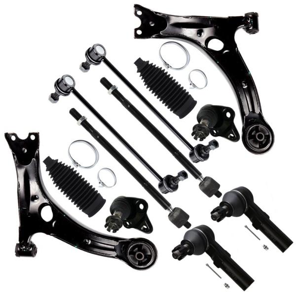 商品名:  SCITOO 12pcs Front Suspension Kit Lower Control Arm Lower Ball Joint Inner Outer Tie Rod End w/Boot Sway Bar End L...