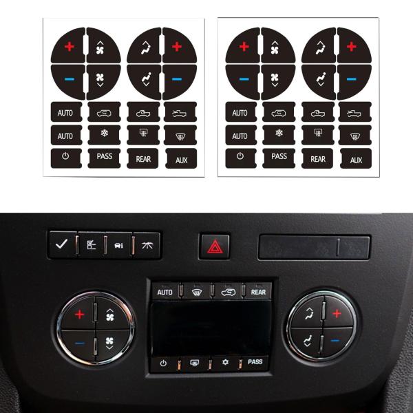 商品名: HAOBO ACダッシュボタン修理デカールステッカー、荒廃した色あせたA/Cコントロールボタンの修理、車固定デカール交換用 シボレー、07-14 GM車に対応 - 車 トラック SUV アクセサリー 2PCS AC Dash Bu...