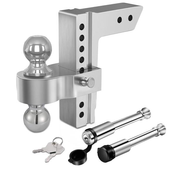 商品名: CARPMS 2.5 レシーバーヒッチ アルミニウム 調節可能なトレーラーヒッチ 8インチ ドロップ/ライズ ドロップヒッチ 18000ポンド GTW 牽引ヒッチ 2.5 トレーラーヒッチ CARPMS Adjustable Tr...