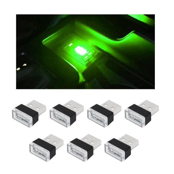 商品名:  Suvnie 7 PCS USB LED Car Interior Atmosphere Lamp, Mini Plug-in USB Interface Decoration Night Light, Portable Aut...