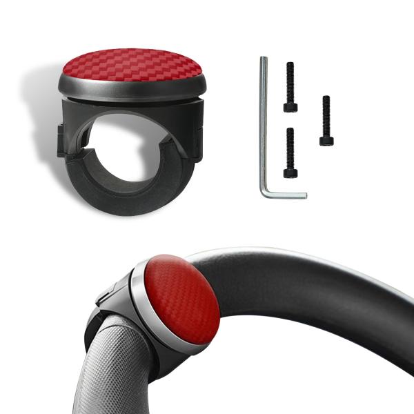 商品名: ハンドルノブスピナー、車両ハンドルスピナーボール、360度回転スーサイドノブ、メタルベアリング付き、ユニバーサルハンドルアクセサリー車、SUV、トラック、トラクター(レッド) Steering Wheel Knob Spinner...