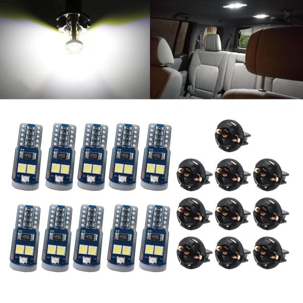 商品名:  Crynod 10PCS Automotive T10 LED Decoder Lamp, 3030-6SMD High-Brightness Reading Lamp License Lamp Door Lamp, 6W 12...