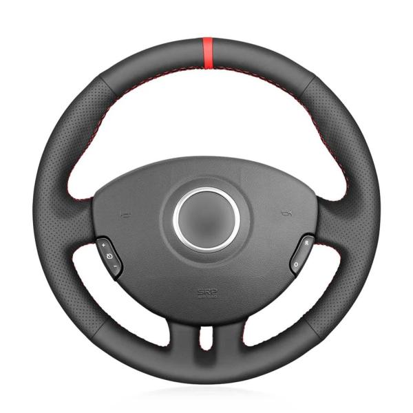 商品名: IPUDIS ステアリングホイールカバー 手縫い ルノー クリオ 2 2001-2008 に適合 トゥインゴ 2 2007-2014 に適合 ダチア サンデロ 2008-2012 に適合 ブラック人工皮革 通気性 滑り止めプロテク...