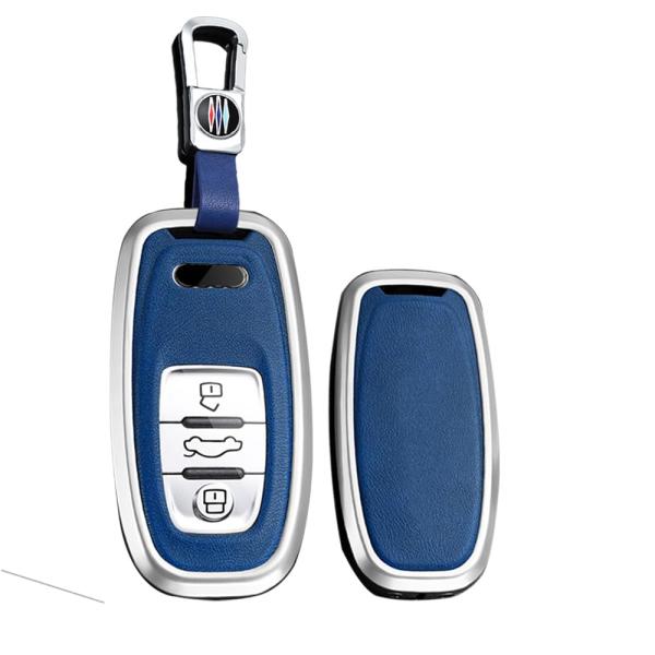 商品名:  TECART Metal Frame Key Fob Cover with Keychain Lerather Key Protection Fit for Audi R8 Q5 Q7 S3 S4 S5 S6 S7 S8 3 b...