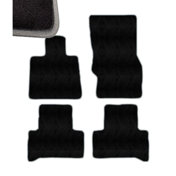 商品名:  PartCatalog Light Gray Edge Custom Fit Front &amp; Rear Carpet Floor Mats, Black, Compatible with Alfa Romeo Stelv...