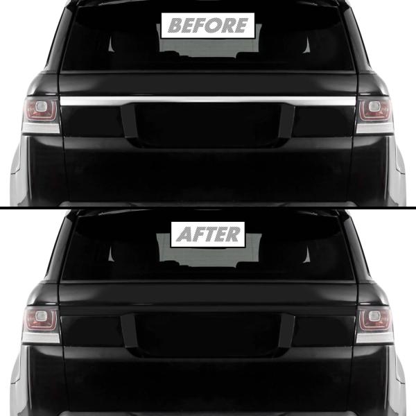 商品名:  SlickMod Chrome Delete Blackout Vinyl Overlay for 2014-2022 Range Rover Sport Tailgate Trim (Gloss Black), SM-LR-R...