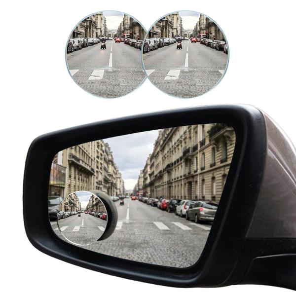 商品名:  Round Blind Spot Car Mirror - 2" Frameless HD Glass Convex Mirror - 360 Degree Wide Angle Rear View Mirror Side Mi...