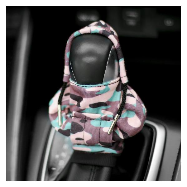 商品名: IHOTDER カーギアシフトパーカーカバー、スタイリッシュな迷彩服カーシフトノブカバー、ユニバーサルファニーカーギアシフターパーカーインテリアカー装飾アクセサリーほとんどの車、トラック、SUV用(グリーン迷彩) IHOTDER ...