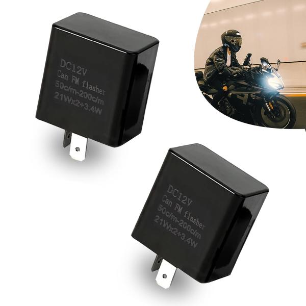 商品名:  jokormo 2 PCS Automotive LED Flasher Relay, 2 Pin Hazard Warning 12V Speed Adjustable Flasher Relay, Car Plug-and-...