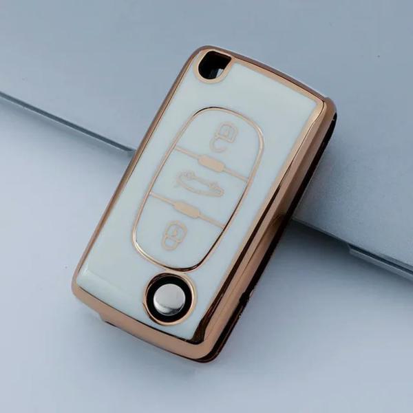 商品名: IPUDIS 3 ボタン TPU 車フリップキーケースカバーシェルフィットプジョー 107 207 307 308 407 607 3008 5008 シトロエンクサラピカソ C5 C6 C8 IPUDIS 3 Buttons T...