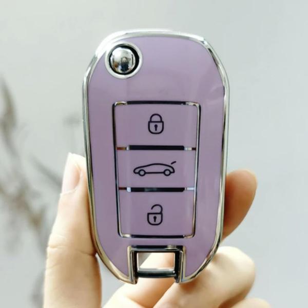 商品名: IPUDIS TPU 車フリップキーケースカバーシェルフィットプジョー 208 2008 308 3008 408 508 107 301 シトロエン C4 カクタス C5 DS4 DS5 カーアクセサリー IPUDIS TPU ...